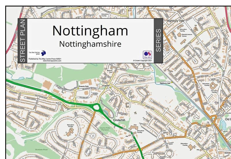 Nottingham Street Map