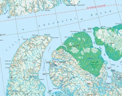 Nunavut Travel Reference map
