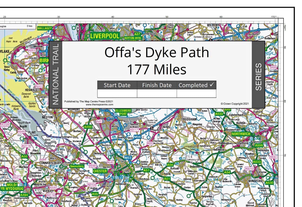 Offa s Dyke Path - Wall Map
