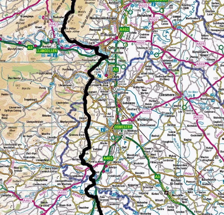 Offa s Dyke Path - Wall Map