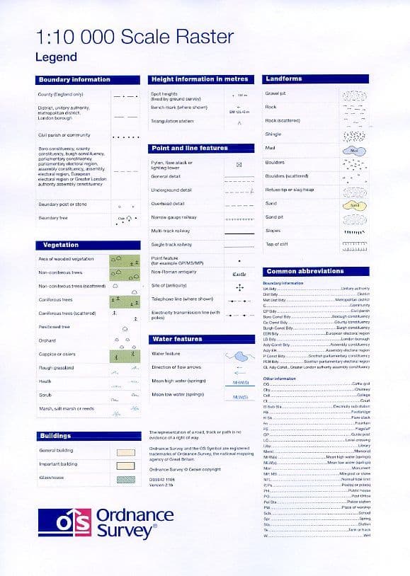 Ordnance Survey 1 10 000 Map - Map Print sent by Post