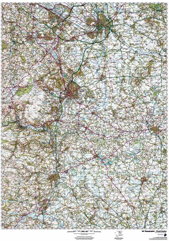 Ordnance Survey Bespoke Landranger Map at 1 50 000