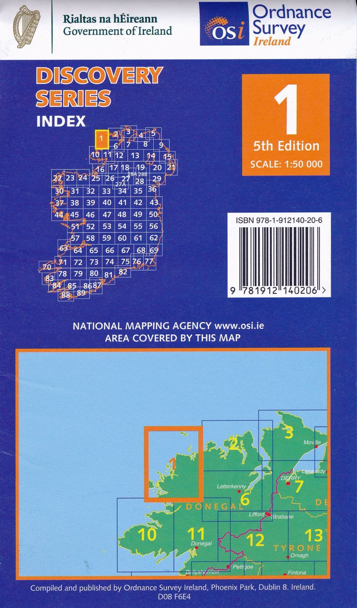 Ordnance Survey Ireland 1 50 000 - Map 01 - Donegal NW