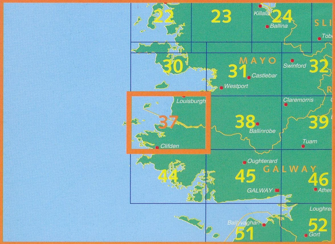 Ordnance Survey Ireland 1 50 000 - Map 37 - Mayo SW / Galway