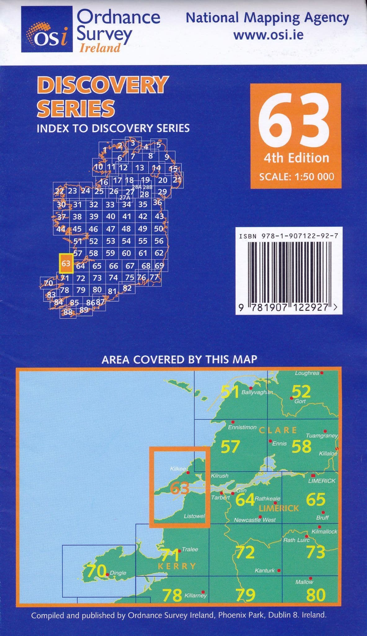 Ordnance Survey Ireland 1 50 000 - Map 63 - Clare / Kerry