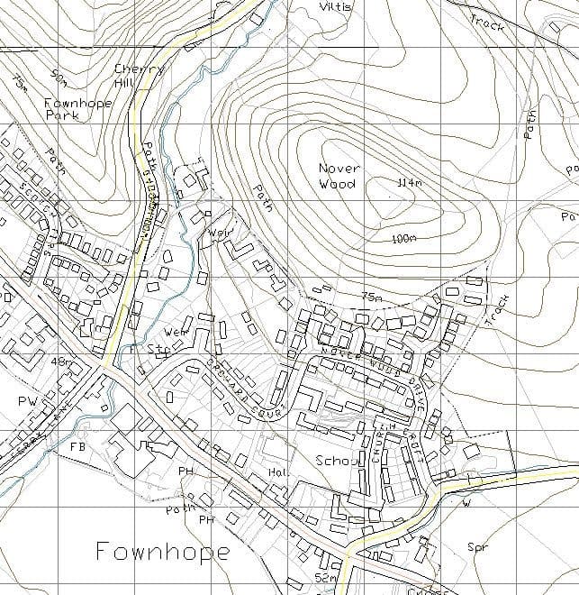 Ordnance Survey Landplan DXF Vector data - 2km x 2km
