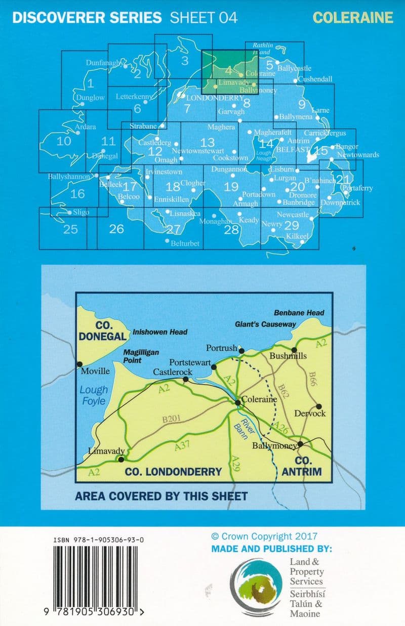 Ordnance Survey Northern Ireland 1 50 000 - Map 04 - Coleraine