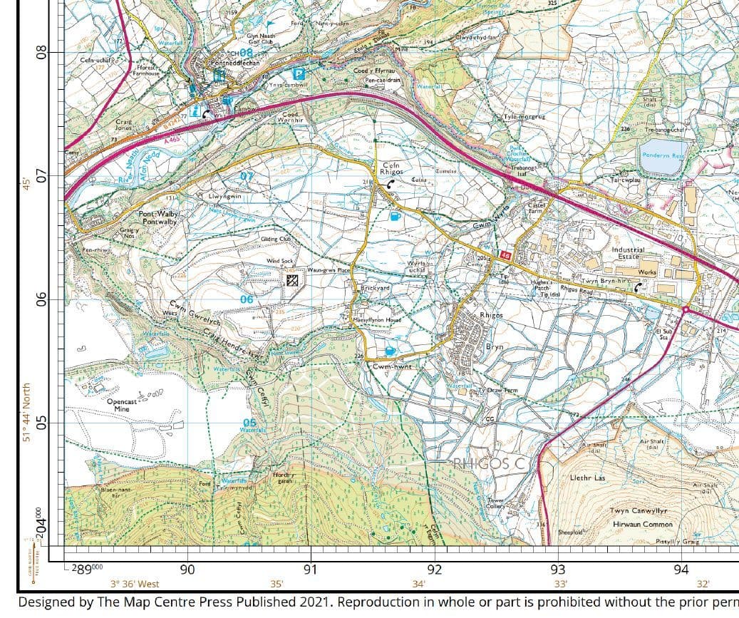 Ordnance Survey OL 12 Brecon Beacons Western - East Side - FLAT