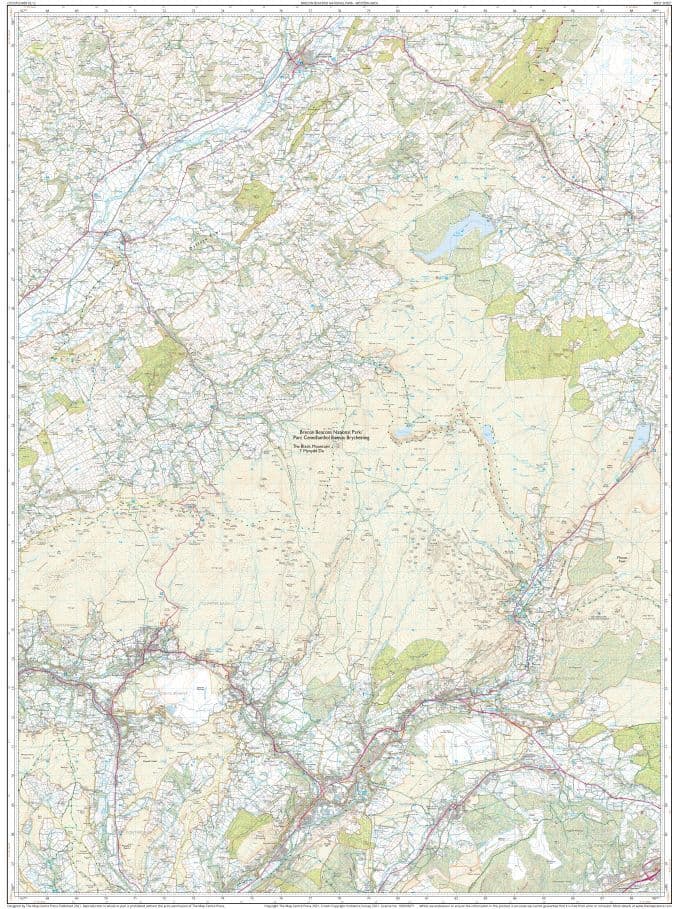 Ordnance Survey OL 12 Brecon Beacons Western - West Side - FLAT