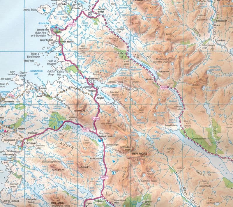 Ordnance Survey Road Map 1 - Northern Scotland