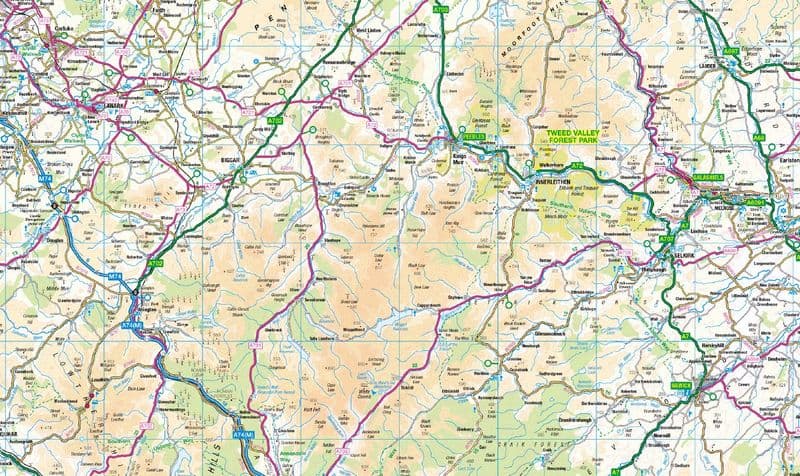 Ordnance Survey Road Map 3 - Southern Scotland & Northumberland - Wall ...