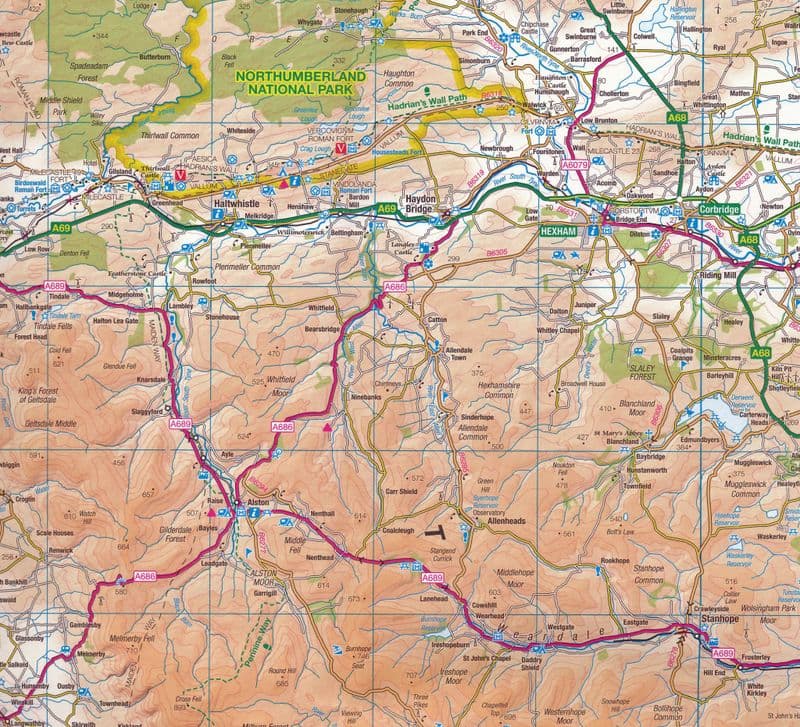 Ordnance Survey Road Map 4 - Northern England