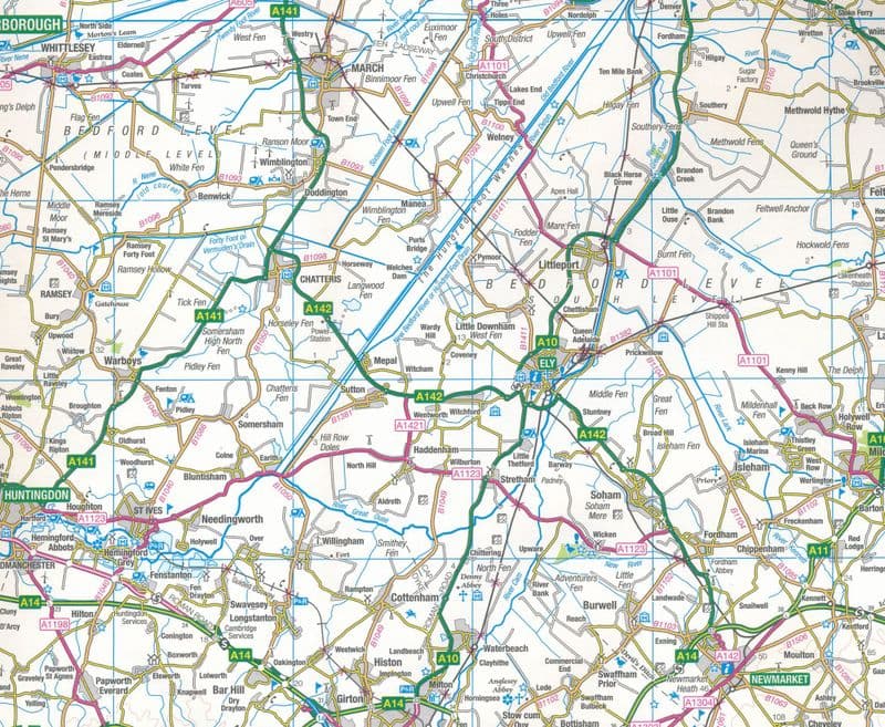 Ordnance Survey Road Map 5 - East Midlands & East Anglia