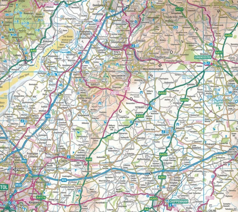 Ordnance Survey Road Map 6 - Wales/Cymru & West Midlands