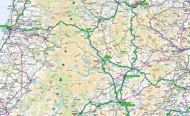 Ordnance Survey Road Map 6 - Wales / Cymru & West Midlands - Wall Map ...