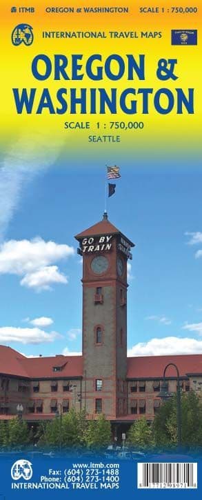 Oregon & Washington State Travel Map