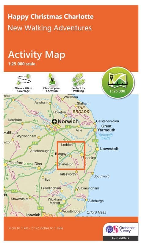 OS Activity Customisable Map - 1 25 000 Flat