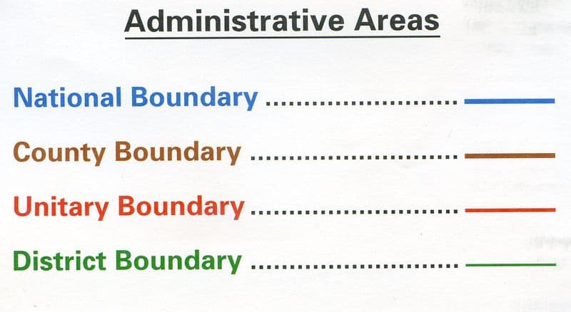 OS Administrative Boundary Map Local Government - Sheet 7 - Wales and ...
