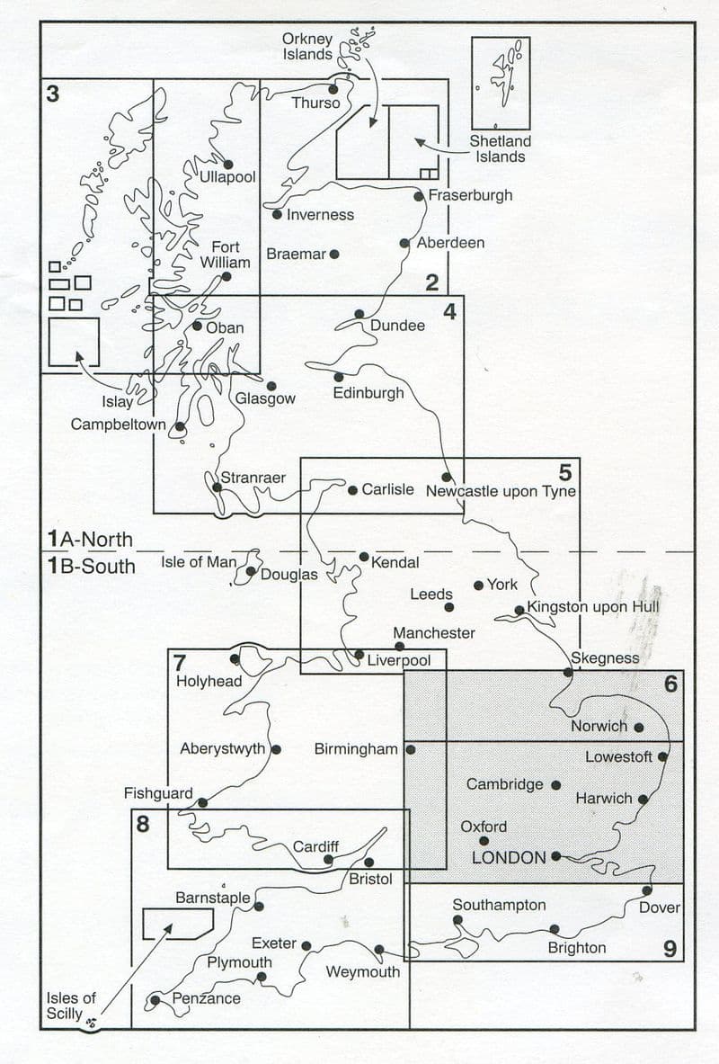 OS Administrative Boundary Map Local Government - Sheet 8 - South West ...
