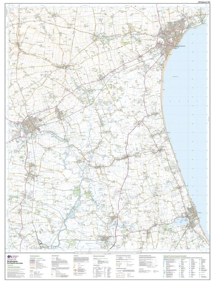 OS Explorer 295 - Bridlington Driffield and Hornsea