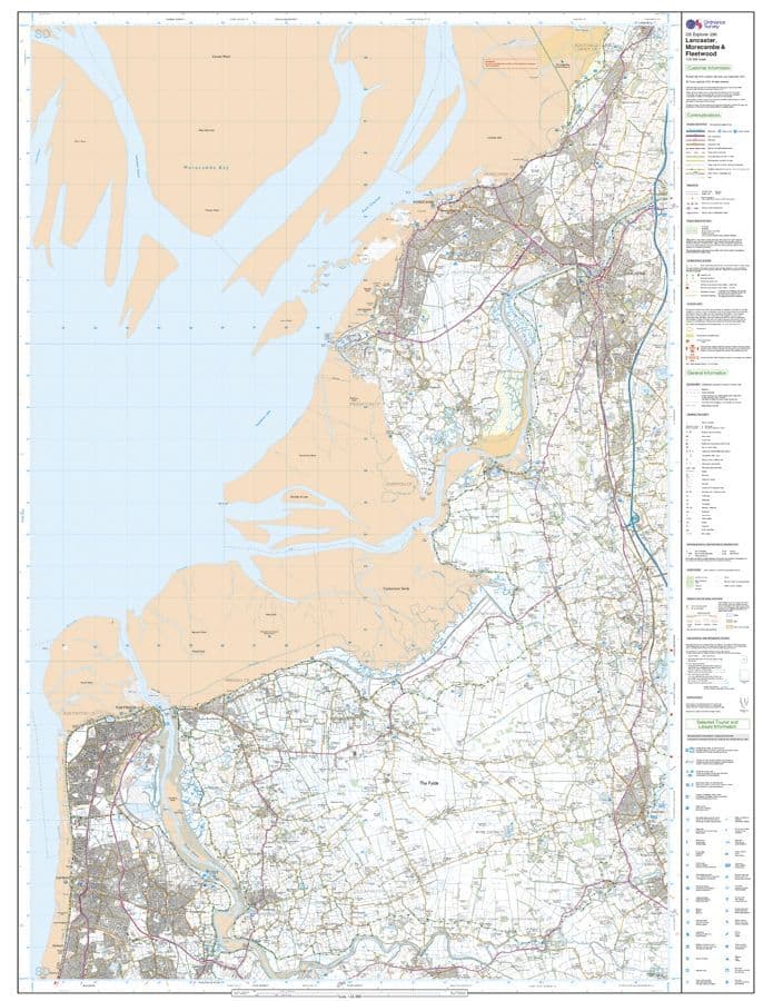 OS Explorer 296 - Lancaster Morecombe and Fleetwood