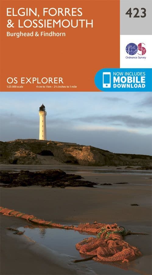 OS Explorer 423 Elgin Forres & Lossiemouth