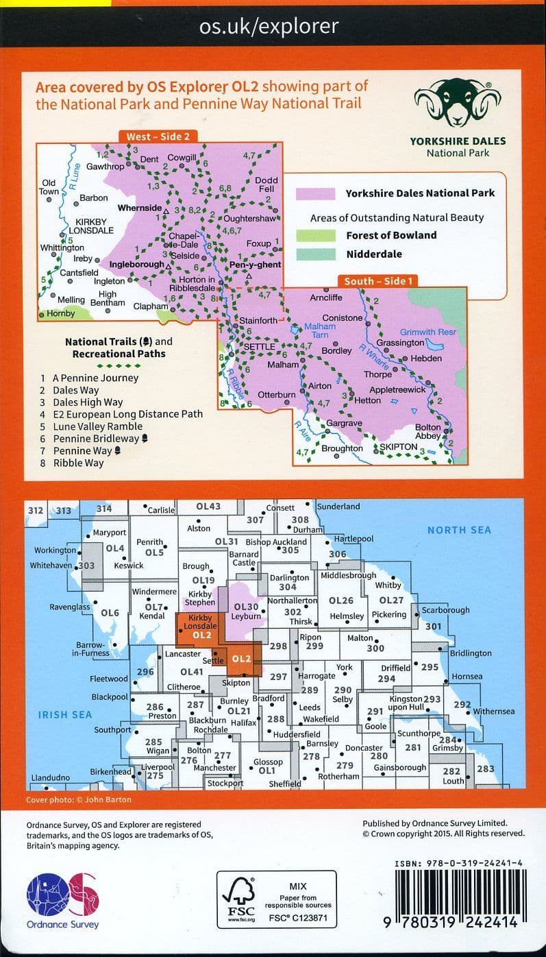 OS Explorer OL 02 Yorkshire Dales