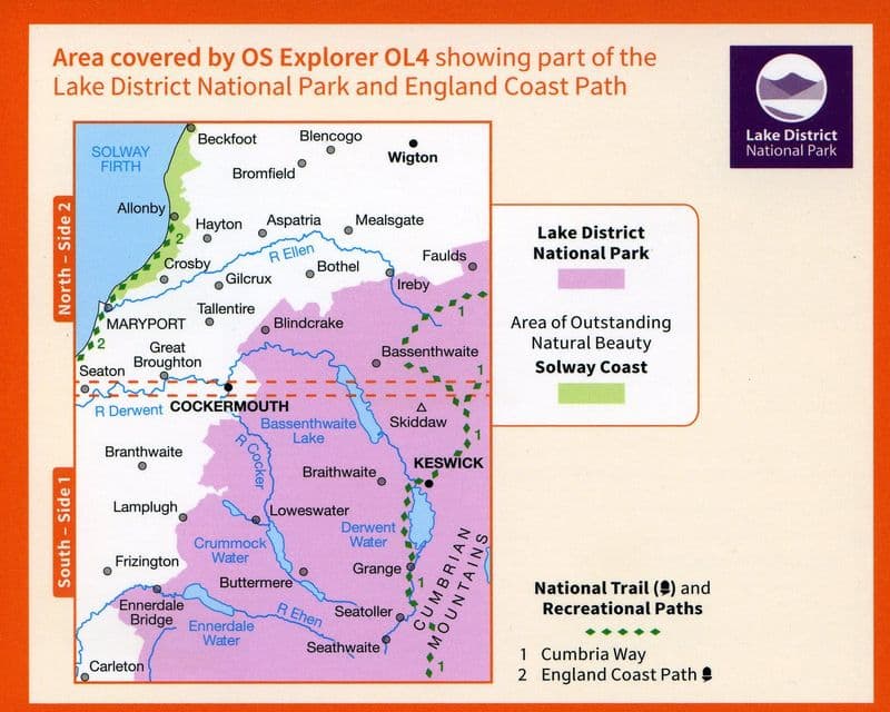 OS Explorer OL 04 The English Lakes - North Western Area