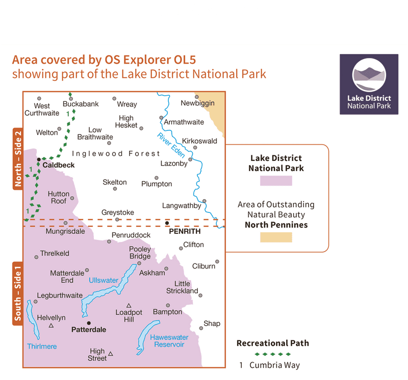 OS Explorer OL 05 The English Lakes - North Eastern Area