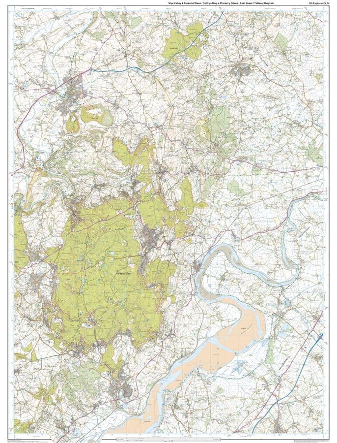 OS Explorer OL 14 Wye Valley & Forest of Dean