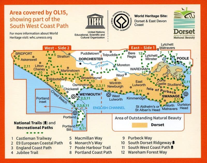 OS Explorer OL 15 Purbeck & South Dorset