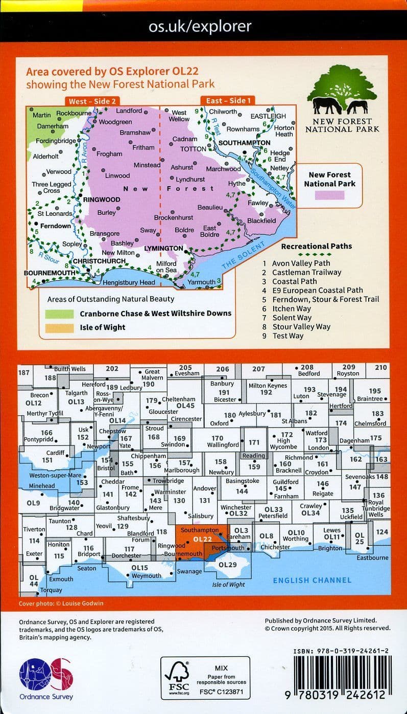 OS Explorer OL 22 New Forest