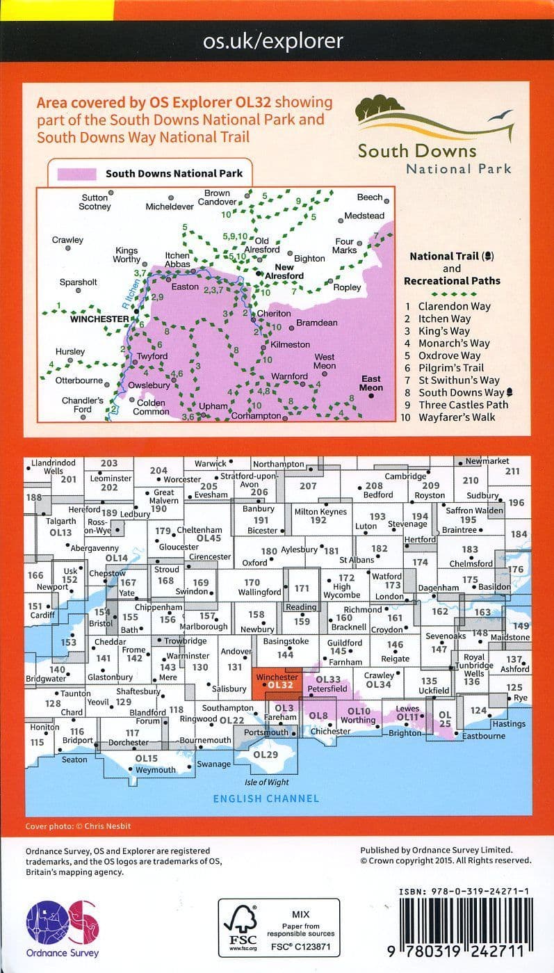 OS Explorer OL 32 Winchester