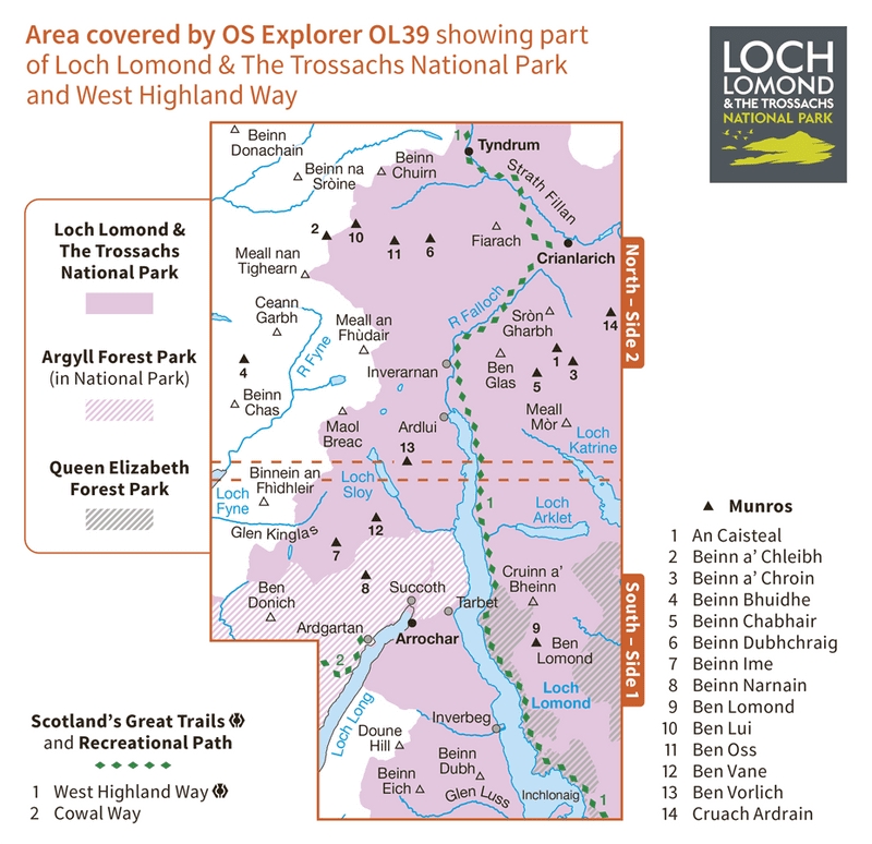 OS Explorer OL 39 Loch Lomond North