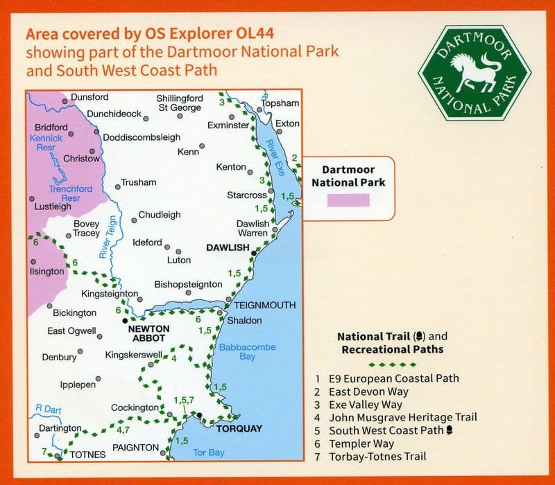 OS Explorer OL 44 Torquay & Dawlish