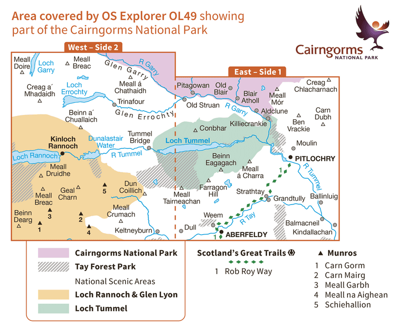 OS Explorer OL 49 Pitlochry & Loch Tummel