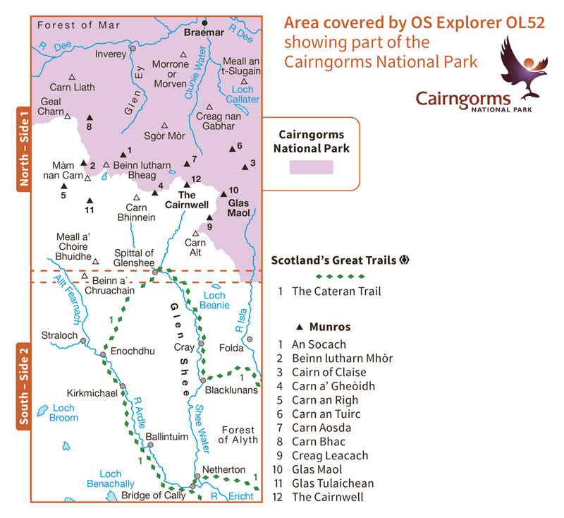 OS Explorer OL 52 Glen Shee & Braemar