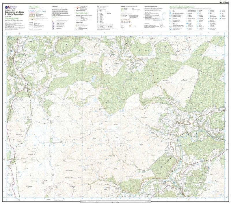 OS Explorer OL 61 Grantown on Spey & Hills of Cromdale