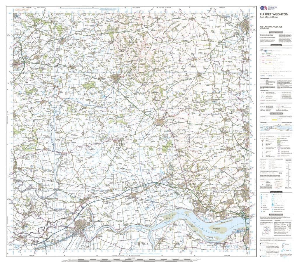 OS Landranger 106 Market Weighton