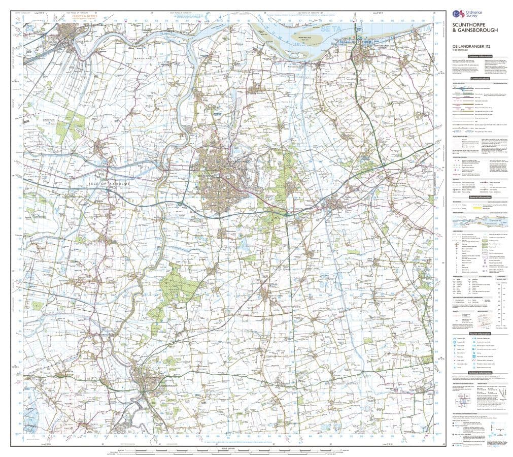 OS Landranger 112 Scunthorpe and Gainsborough