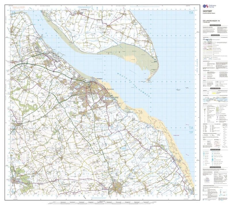 OS Landranger 113 Grimsby