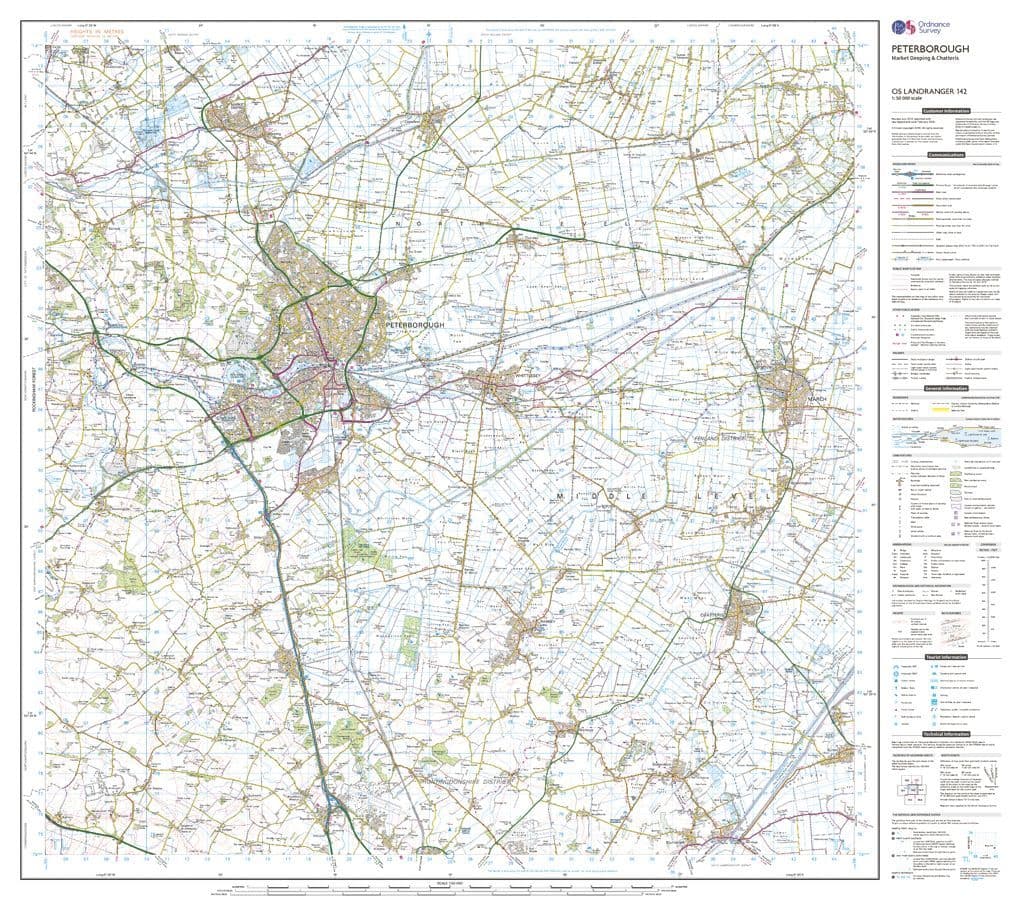 OS Landranger 142 Peterborough