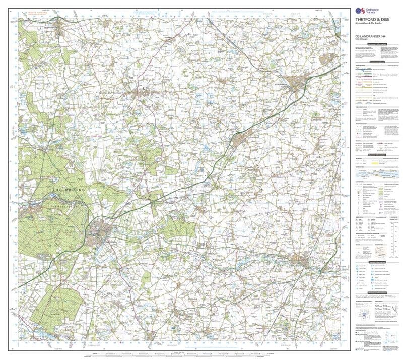 OS Landranger 144 Thetford and Diss