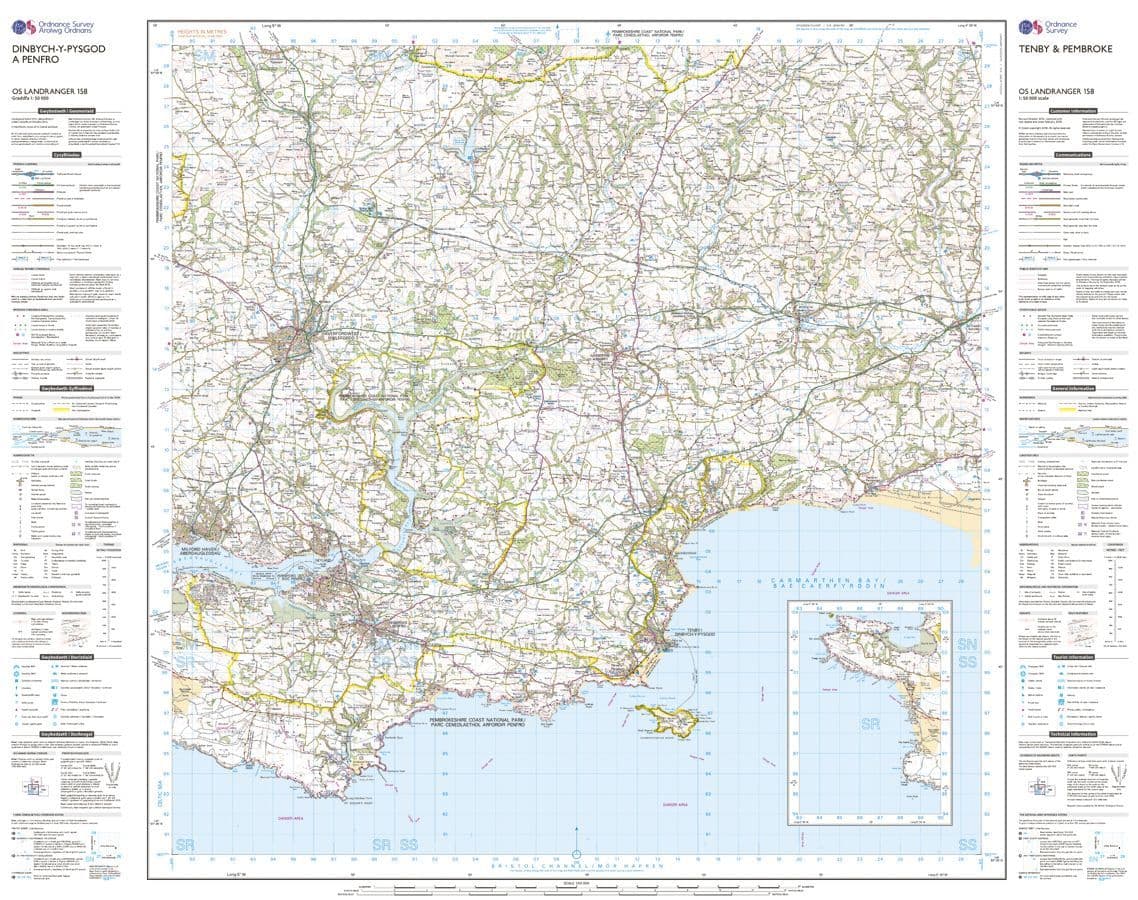 OS Landranger 158 Tenby and Pembroke
