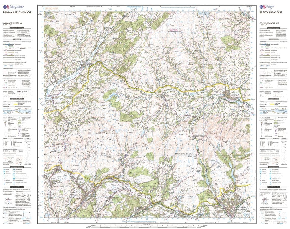 OS Landranger 160 Brecon Beacons