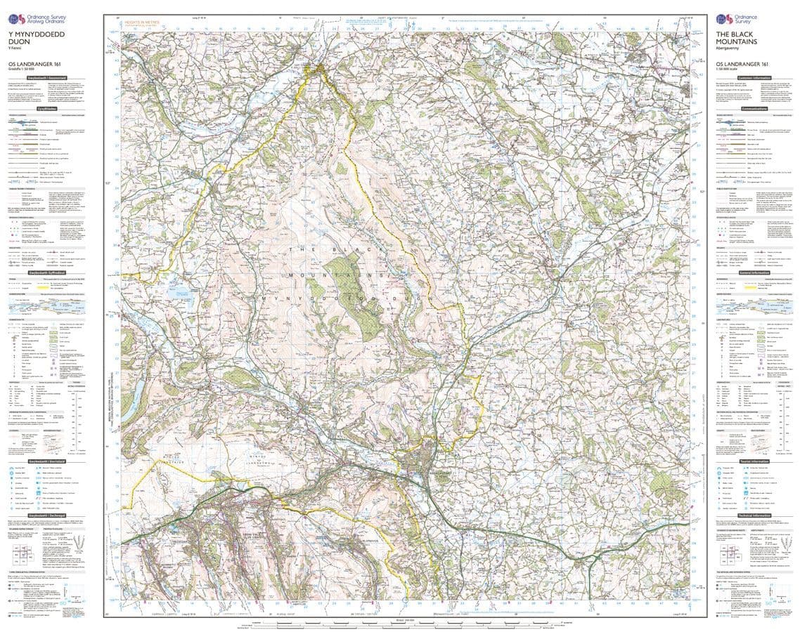 OS Landranger 161 The Black Mountains