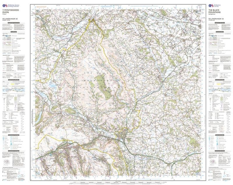 OS Landranger 161 The Black Mountains