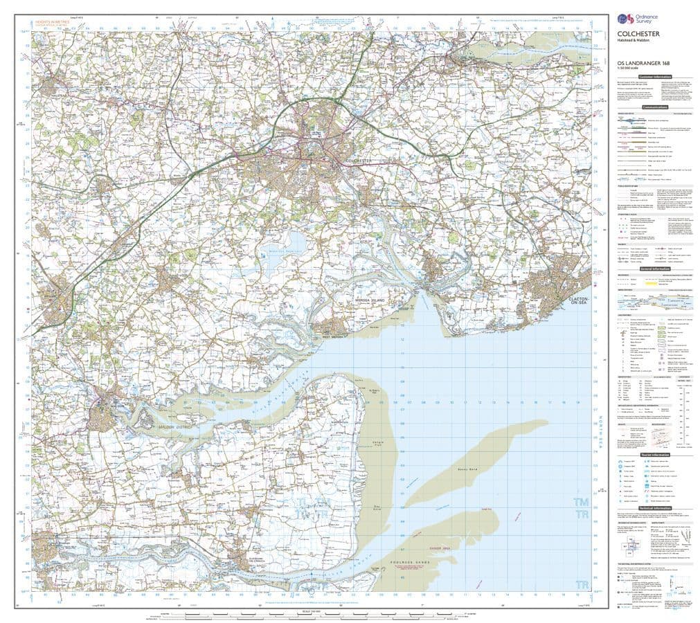 OS Landranger 168 Colchester