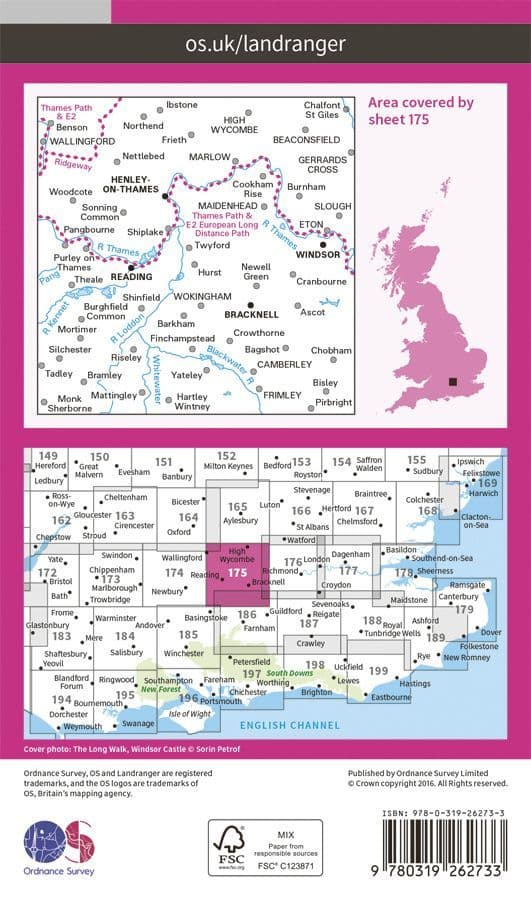 OS Landranger 175 Reading and Windsor