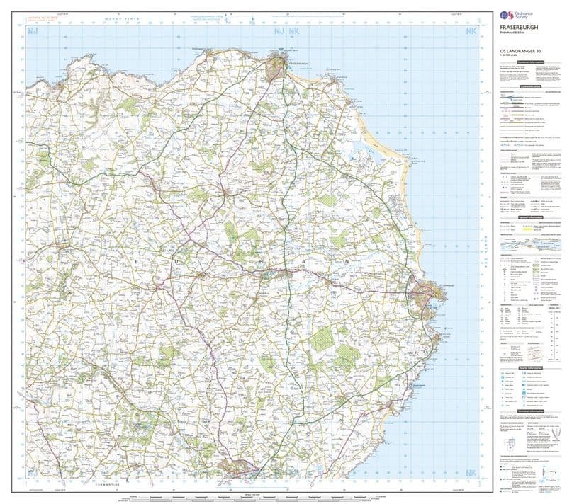 OS Landranger 30 - Fraserburgh Peterhead and Ellon